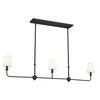 KICHLER Pallas 48.25 in. 3-Light Black Traditional Shaded Linear ...