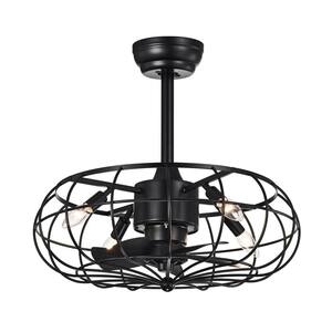 Edvivi Ella 52 in. Indoor Matte Black Glam Ceiling Fan with Crystal ...