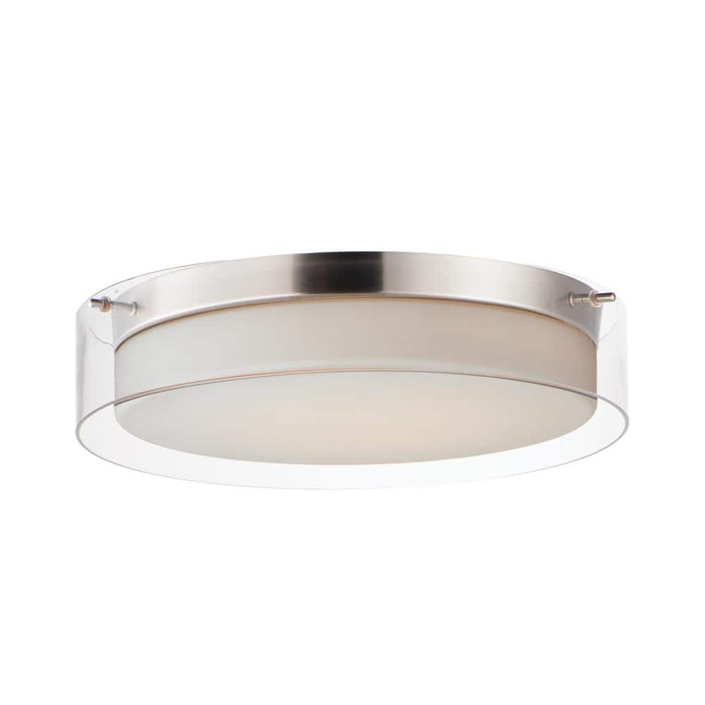 Maxim Lighting Duo 16 in. Round LED Light Bulb Included Flush Mount ...