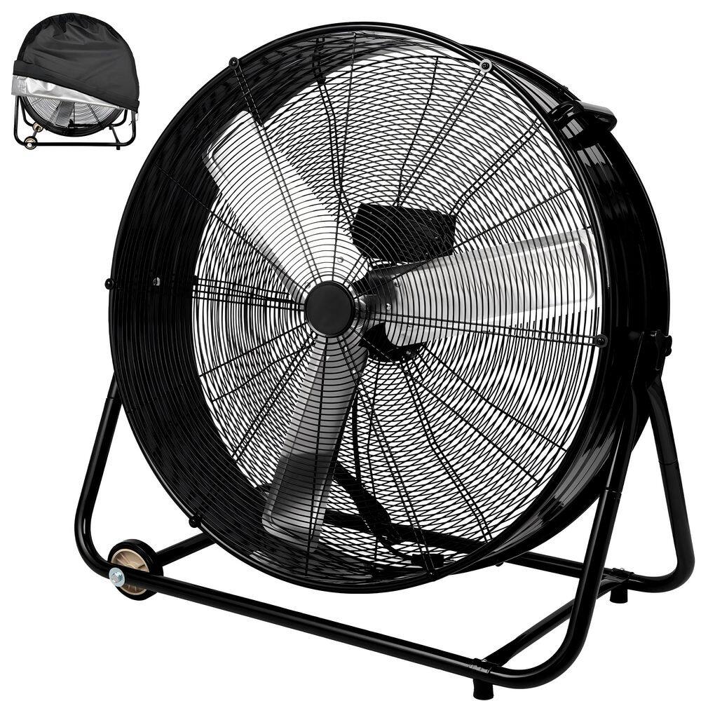 Atemomen 30 in. 3 fan speeds Drum Fan in Black with adjustable head ...