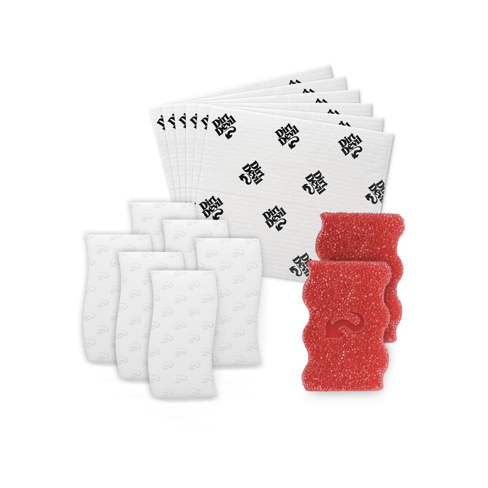 Dirt Devil Scrub Devil Sponge 2-Pack, Eraser Sponge 6-Pack, and ...