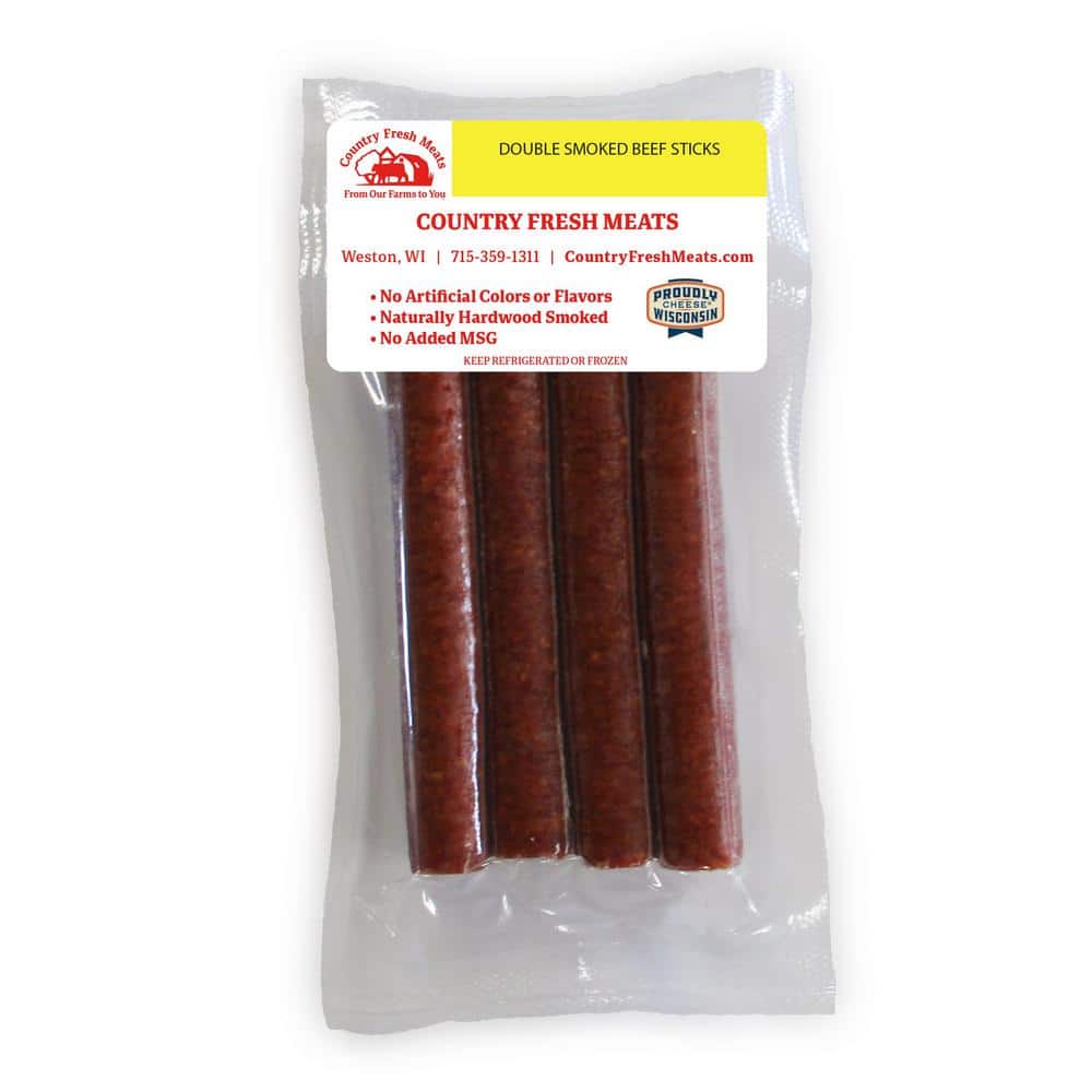 COUNTRY FRESH MEATS Double Smoked Beef Sticks, 7 oz., Meat Snack ...