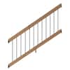 ProWood 6 ft. Walnut-Tone Southern Yellow Pine Stair Rail Kit with ...