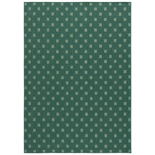 SAFAVIEH Terrace Dark Green/Light Green 4 ft. x 6 ft. Spotted Solid ...