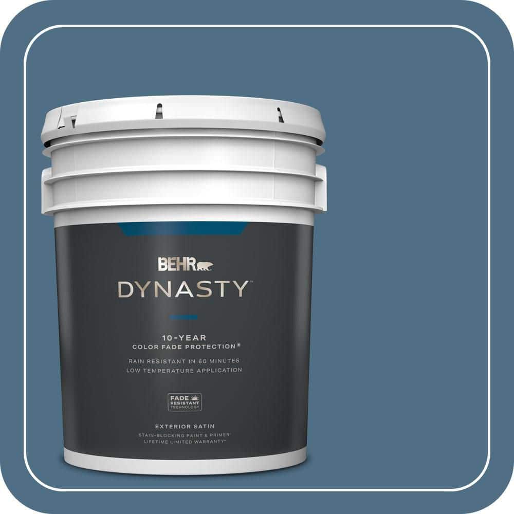 BEHR DYNASTY 5 gal. #S500-6 Shipyard Satin Enamel Exterior Stain ...