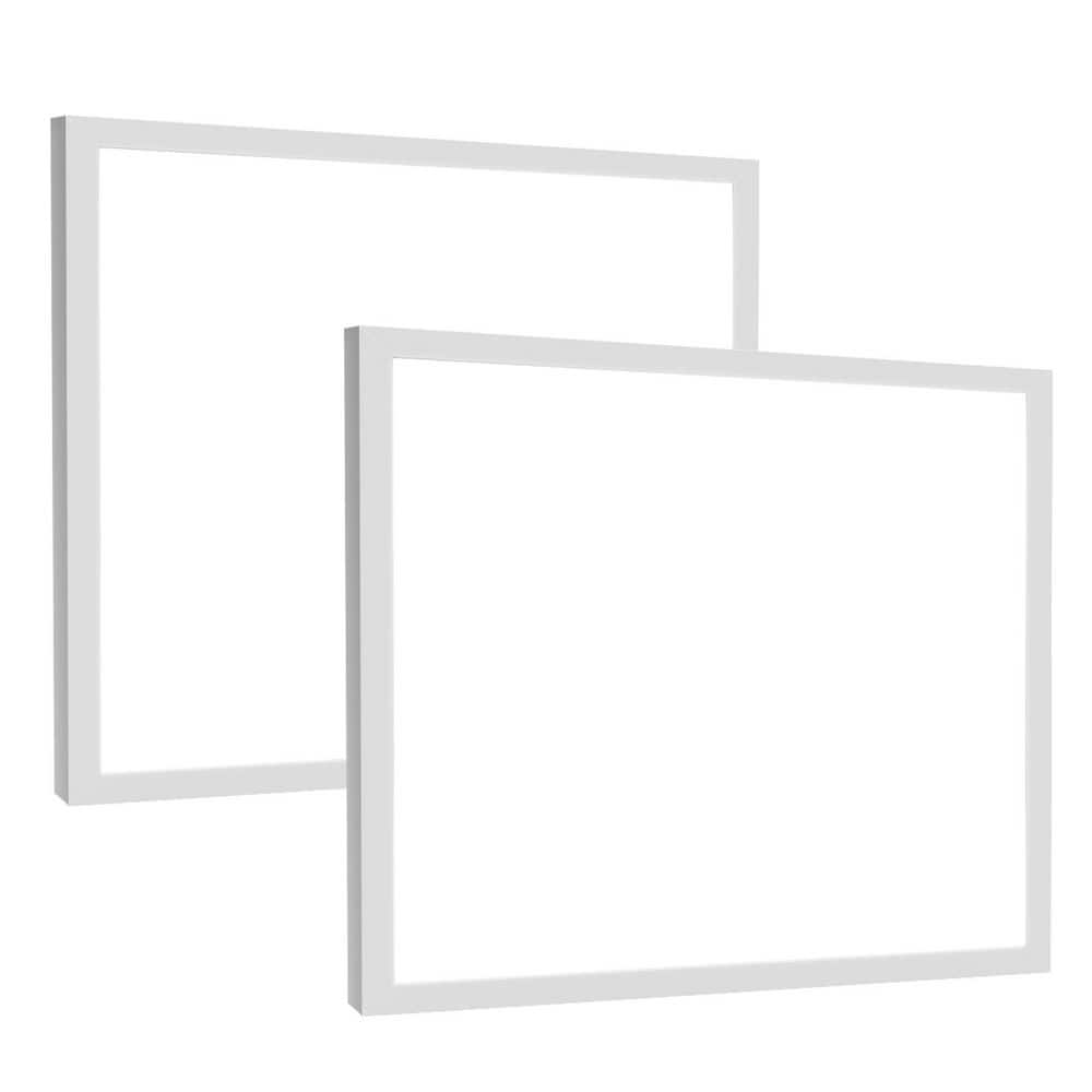 RUN BISON 2-Pack 2 ft. x 2 ft. 4400 Lumens White Integrated LED Panel ...