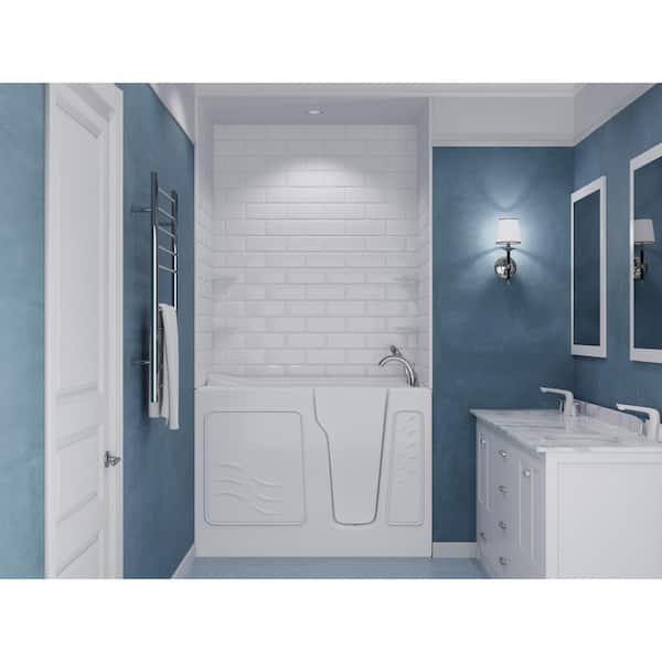 Universal Tubs Builder's Series 30 in. L x 52 in. W Whirlpool Jetted ...