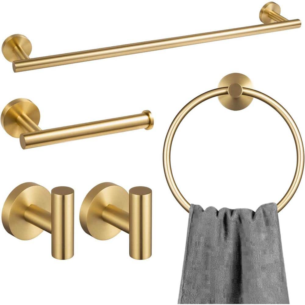 PRIMEPLUS Round 5 -Piece Bath Hardware Set with Mounting Hardware in ...
