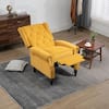 HOMEFUN Modern Yellow Velvet Upholstered Wingback Recliner Chair with ...