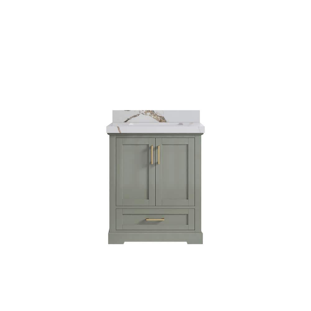 Willow Collections Boston 30 in. Single Sink Freestanding Evergreen ...