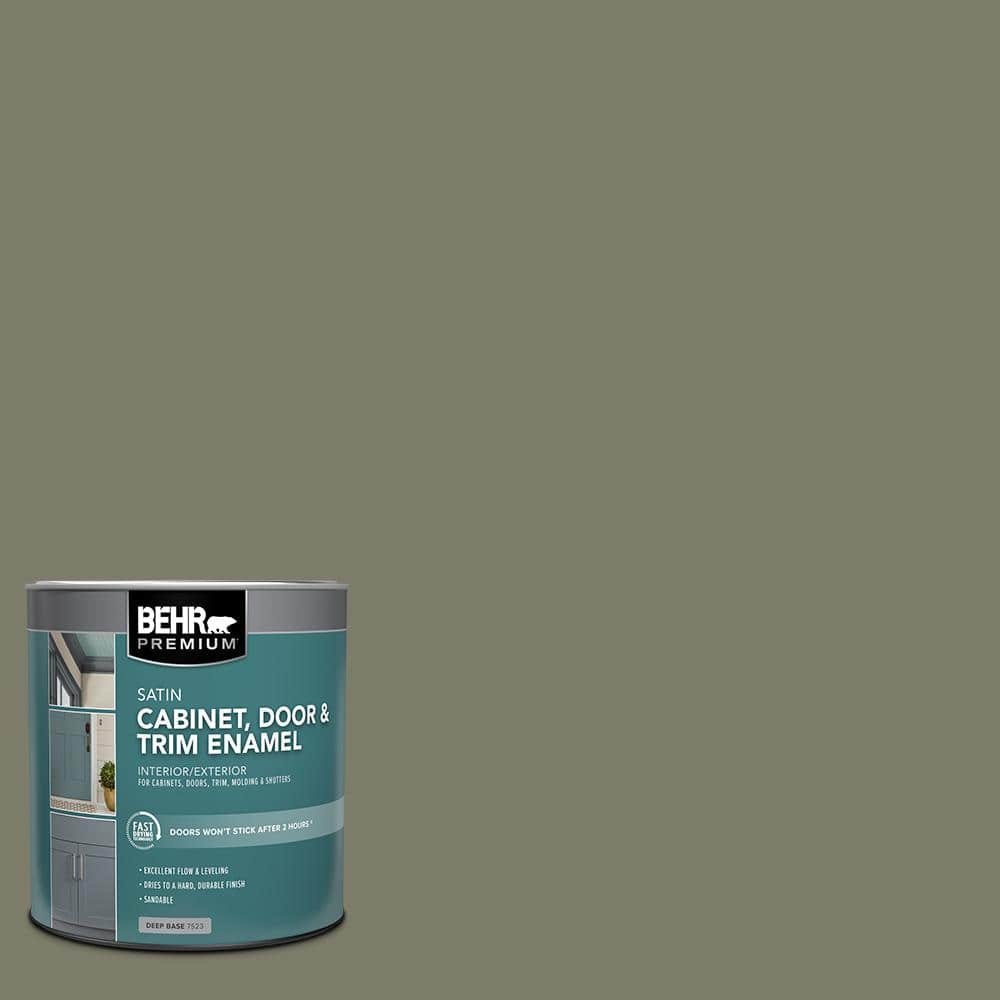 BEHR PREMIUM 1 qt. #SC-138 Sagebrush Green Satin Enamel Interior ...