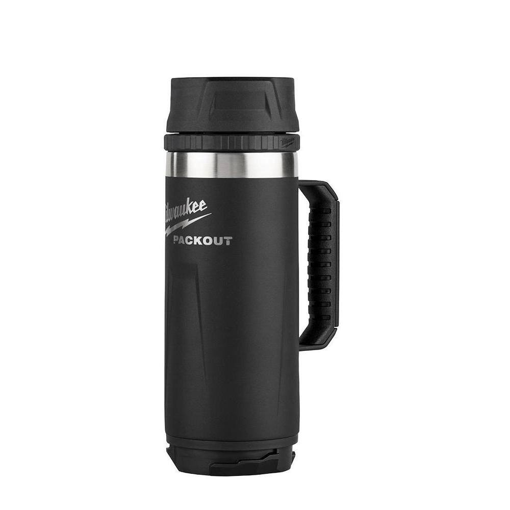 Milwaukee PACKOUT Black 18 Oz. Insulated Mug with Sip Lid 48-22-8394B ...