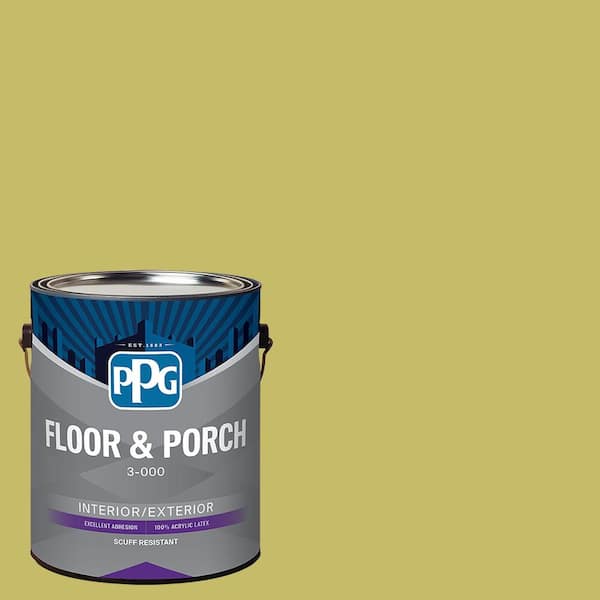 PPG 1 gal. PPG1110-4 Secret Safari Satin Interior/Exterior Floor and ...