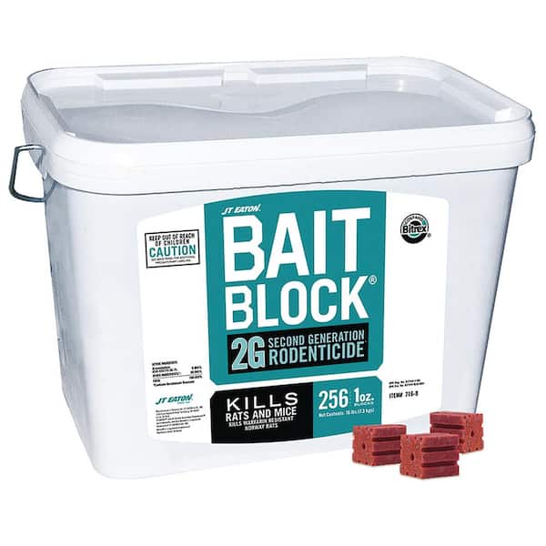 JT Eaton 16 lbs. Bait Block 2G Second Generation Rodenticide Bait for ...