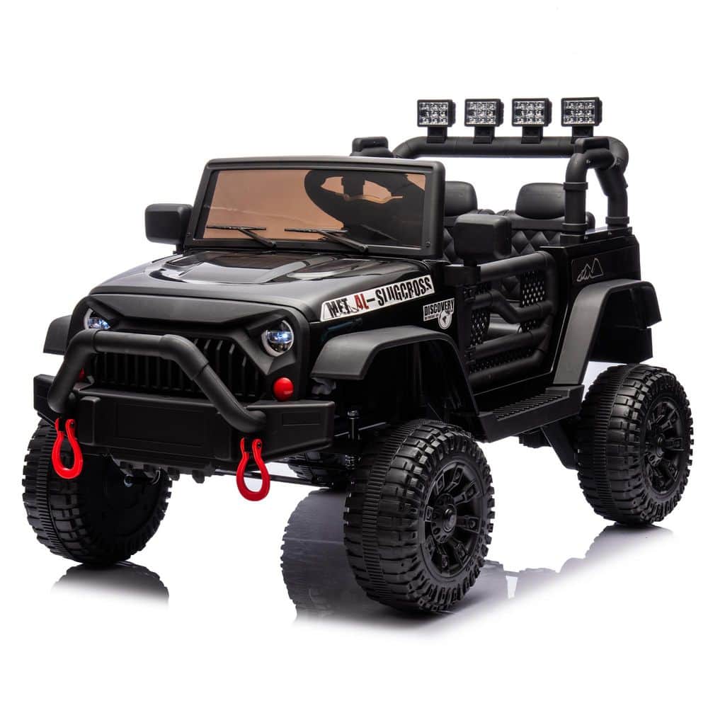 Sudzendf 12 in. Black Kids Truck Car 2.4G with Parents Remote Control ...