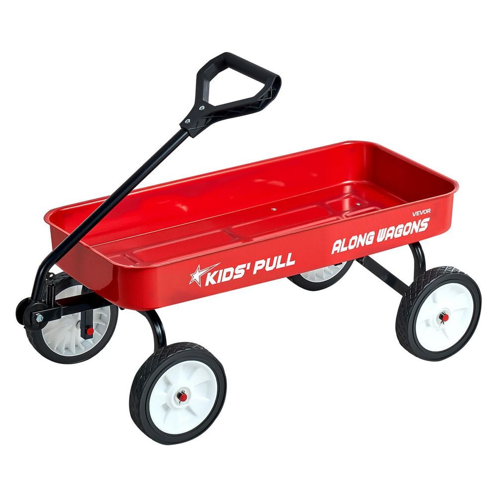VEVOR Pull-Along Wagon Kids 39 in. Toddler, Supports up to 176 lbs. Red ...
