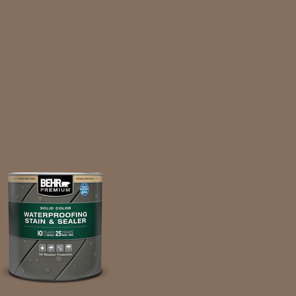 BEHR PREMIUM 1 qt. #N230-6 Whiskey Barrel Solid Color Waterproofing ...
