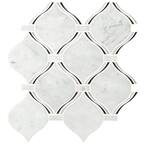 MSI Take Home Tile Sample - Azula Floret 4 in. x 4 in. Polished Marble ...