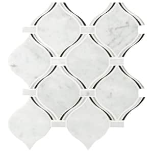 MSI Calacatta Gold Hexagon 12 in .x 18 in. Polished Marble Mosaic ...