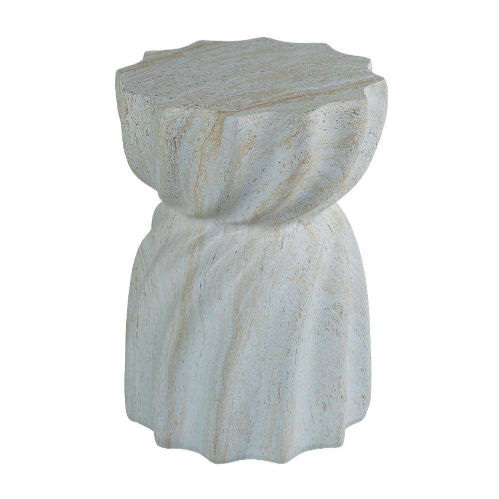 Tenleaf White Magnesium Oxide Outdoor Side Table FCBF16-736 - The Home ...