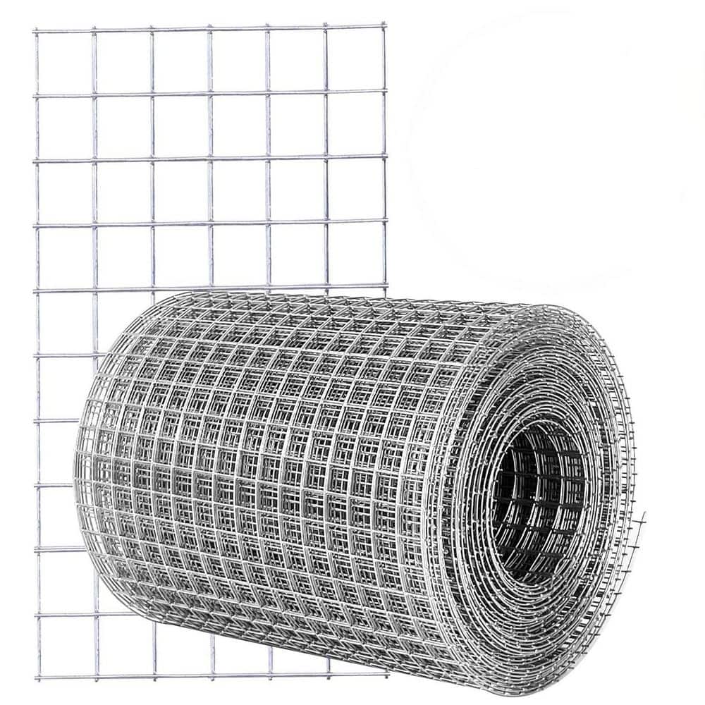 NVNOO 4 in. x 10 ft. Galvanized Wire Mesh Roll for Chicken Pen/Coop ...