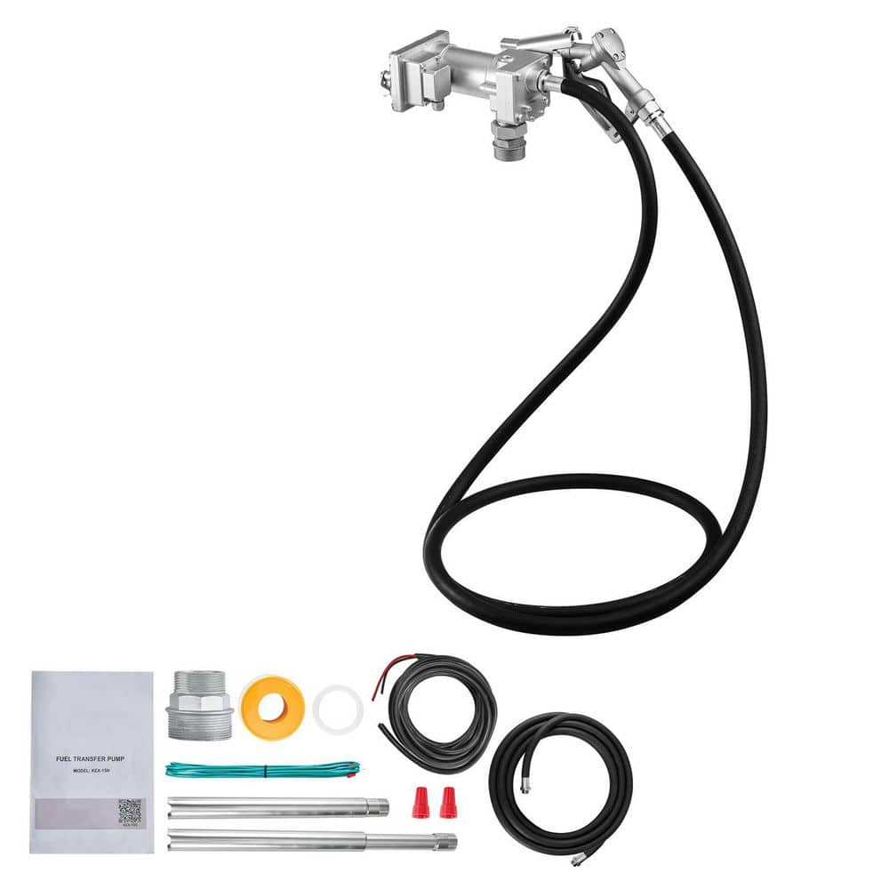 VEVOR Fuel Transfer Pump, 12V DC 15 GPM, Cast Iron Diesel Transfer Pump ...