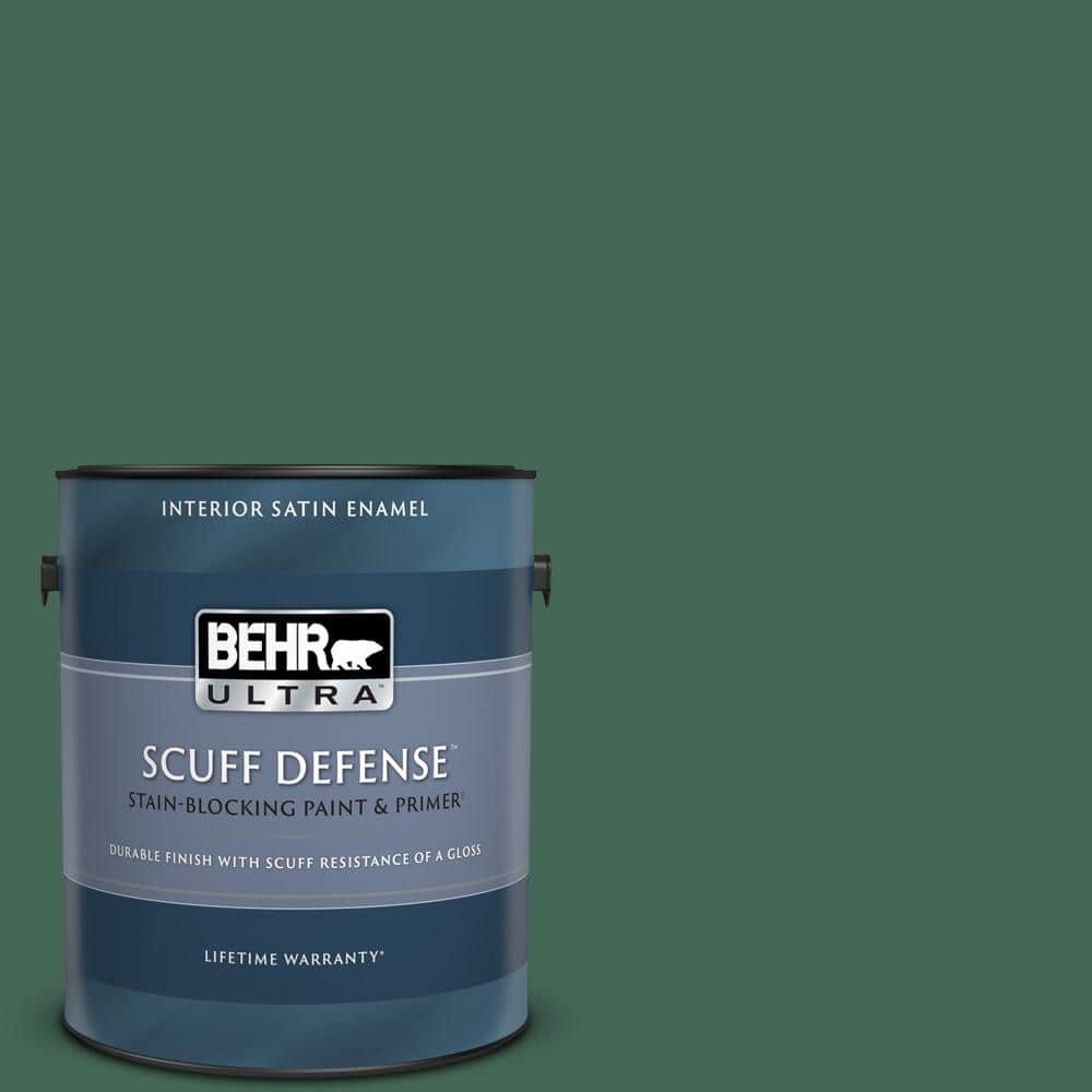 BEHR ULTRA 1 gal. #M420-7 Billiard Green Extra Durable Satin Enamel ...