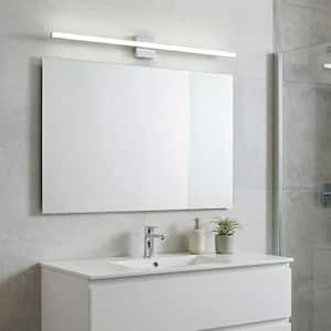 LamQee 23.6 in. 1-Light 24-Watt 6500K Cool White Chrome Integrated LED ...