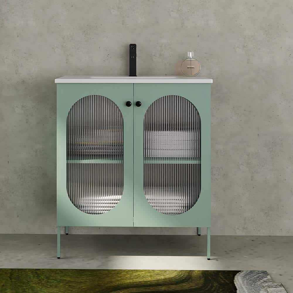 Staykiwi 30 in. W x 18 in. D x 34 in. H Single Sink Freestanding Bath ...