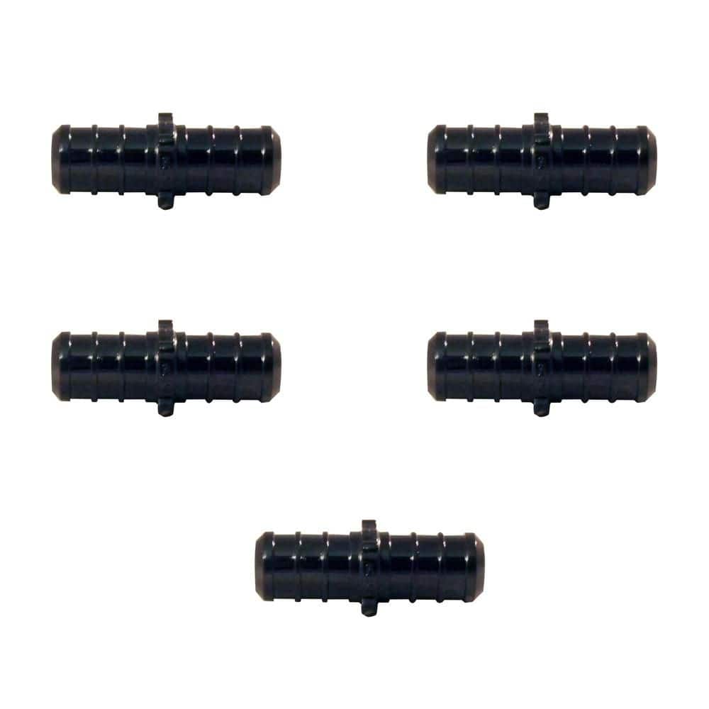 Apollo 1/2 in. Plastic PEX-B Barb Coupling (5-Pack) PXPAC125PK - The ...