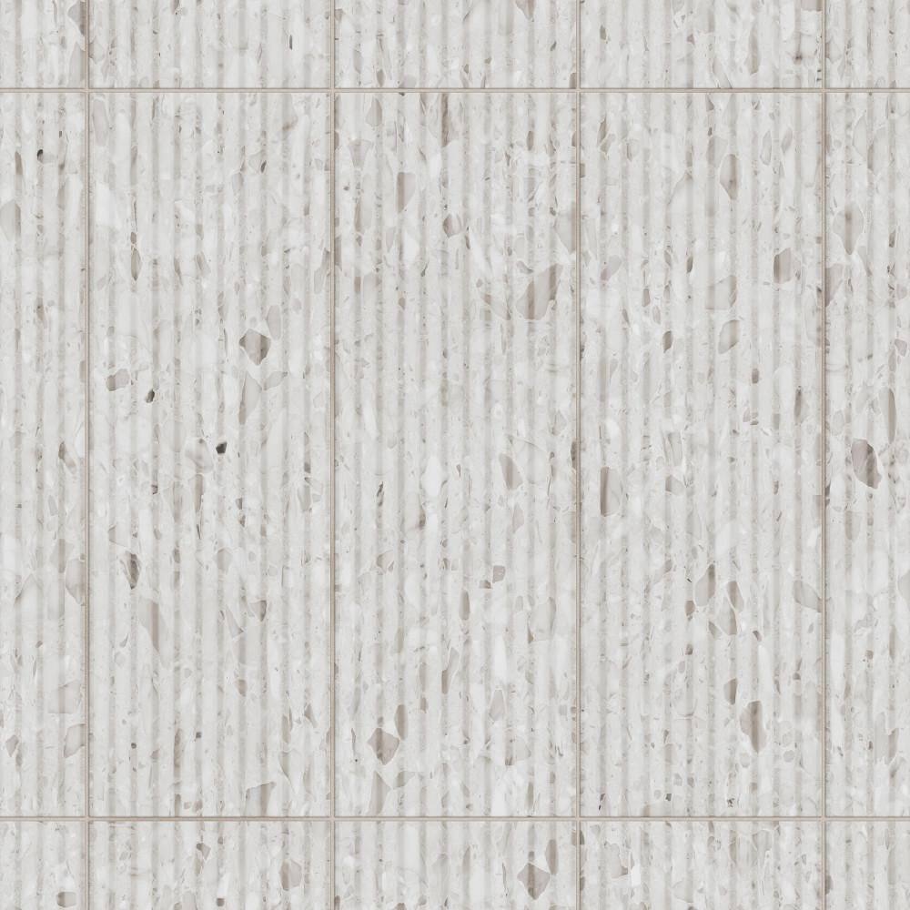 Merola Tile Marbilia Fluted Terrazo White 16 in. x 47 in. Porcelain ...