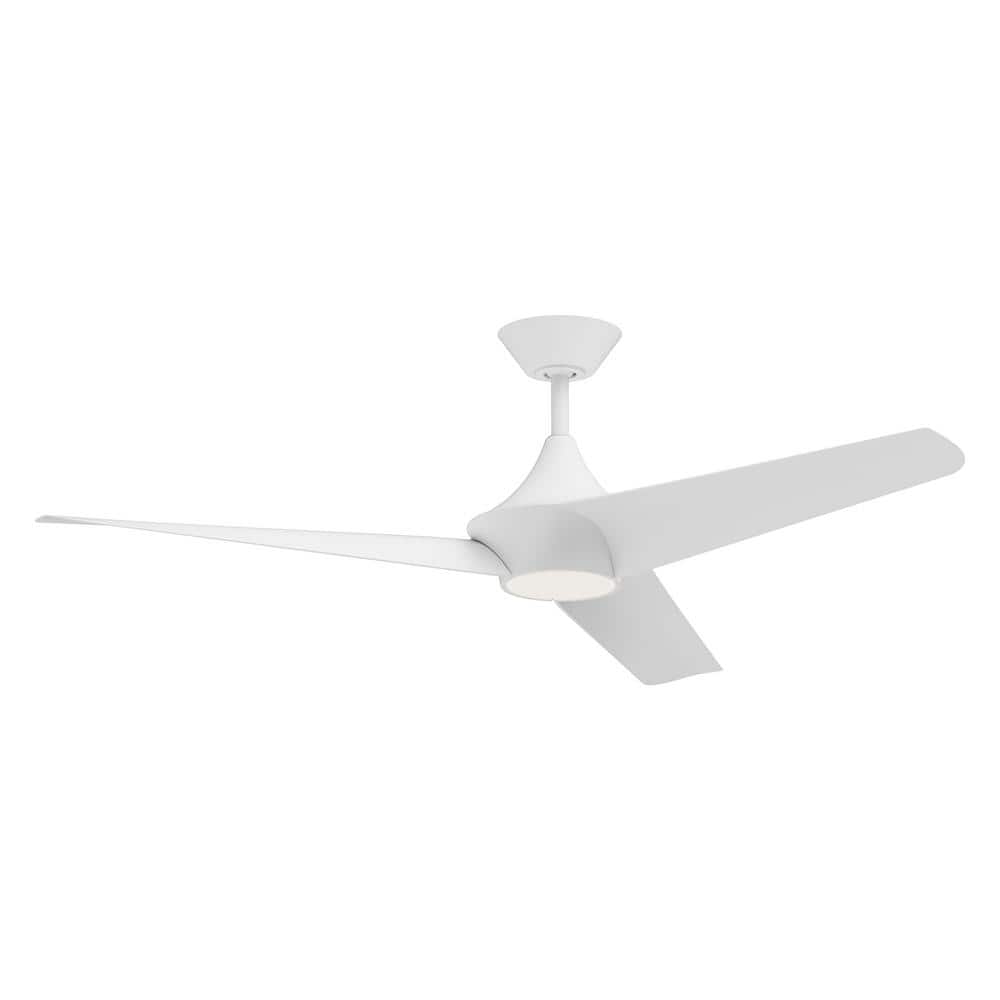 ALORA Emiko 56 in. 1-Light White Integrated Indoor LED Ceiling Fan ...