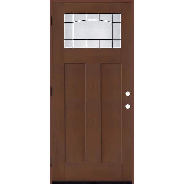 Steves & Sons Regency 36 in. x 80 in. Modern 3-Lite Equal Clear Glass ...