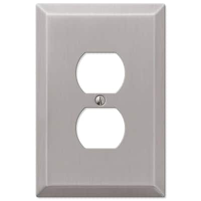 AMERELLE Oversized 1 Gang Duplex Steel Wall Plate - White 463DW