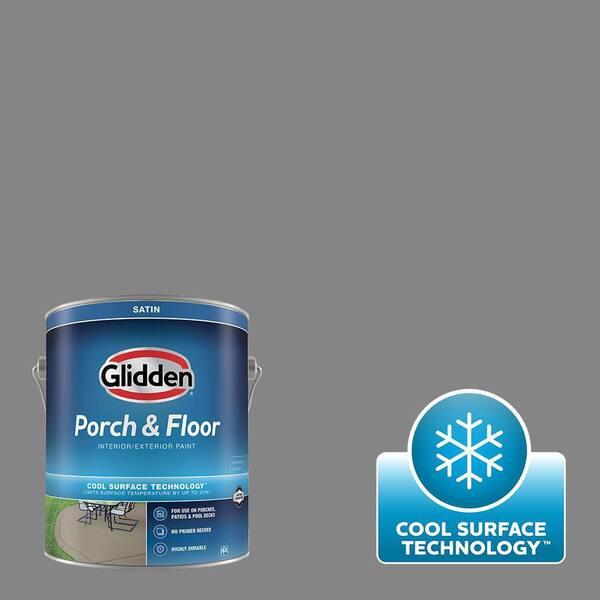 Glidden Porch and Floor 1 gal. PPG1001-5 Dover Gray Satin Interior ...