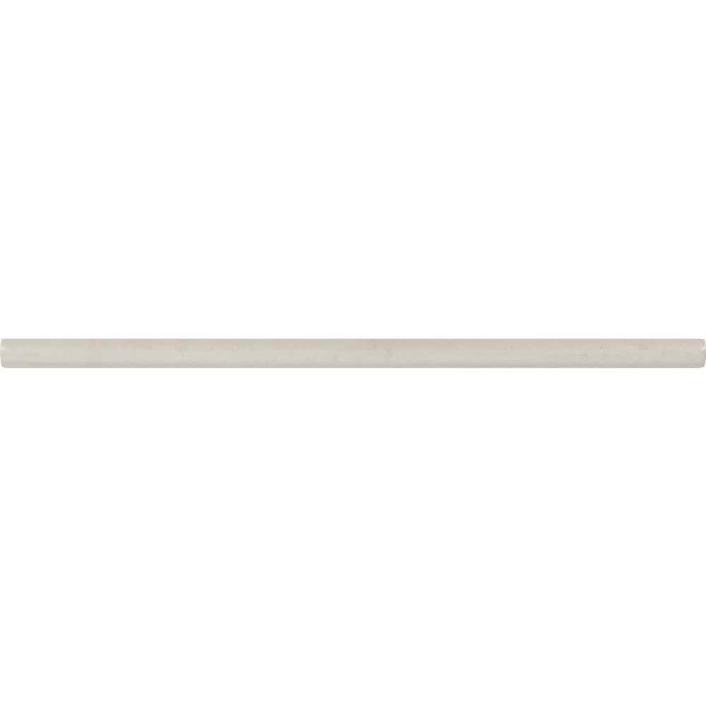 Daltile White Ash 1/2 in. x 12 in. Glazed Ceramic Jolly Trim Tile (0.48 ...