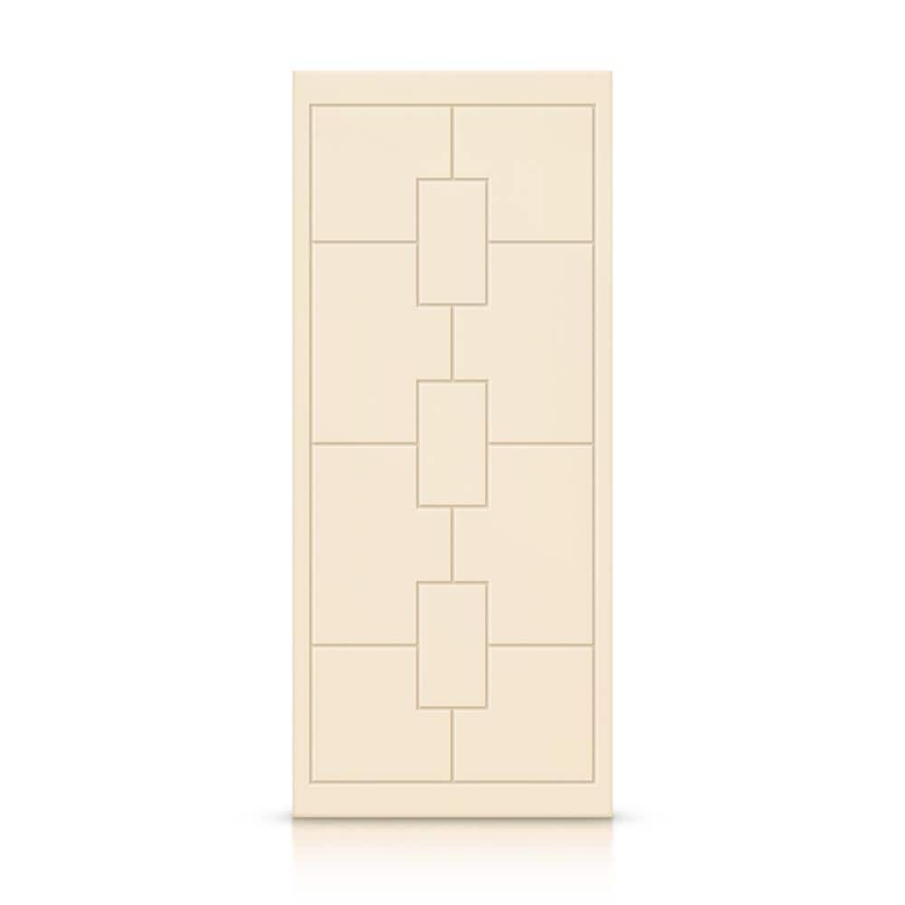 CALHOME 36 in. x 96 in. Hollow Core Beige Painted Composite MDF ...