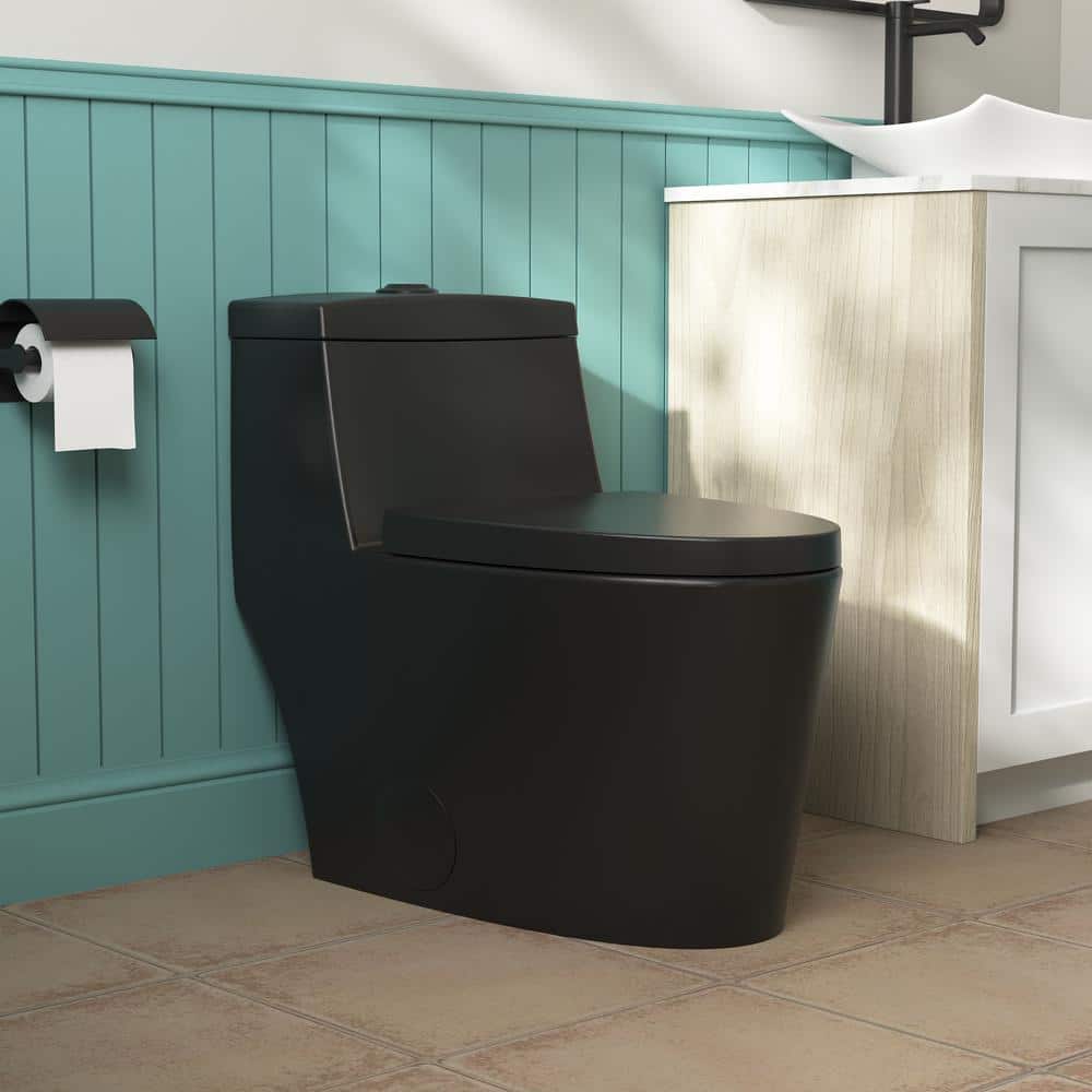 DEERVALLEY Prism 1-Piece 1.1/1.6 GPF Dual Flush Elongated Toilet in ...