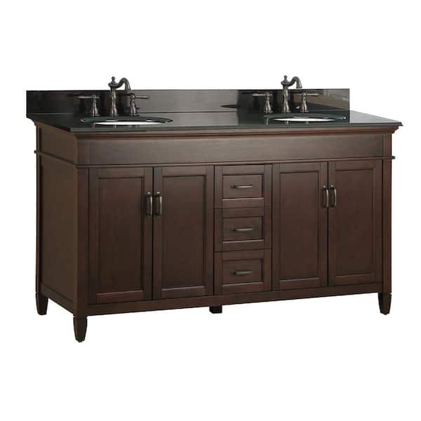 Home Decorators Collection Ashburn 61 in. W x 22 in. D Double Bath ...