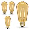 Feit Electric 40-Watt Equivalent ST19 Dimmable Straight Filament Amber Glass E26 Vintage Edison ...