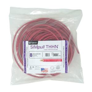 Southwire 100 ft. 6 Red Stranded CU SIMpull THHN Wire 20495822