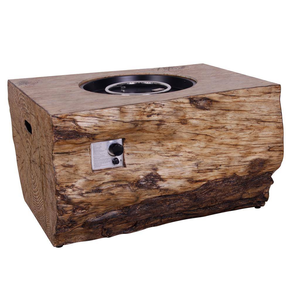 moda furnishings Alex Wood Outdoor Fire Pit Table with Extension MOG ...