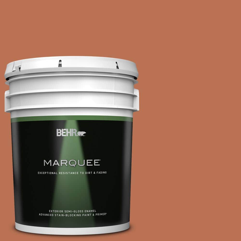 BEHR MARQUEE 5 gal. #230D-6 Iced Tea Semi-Gloss Enamel Exterior Paint ...
