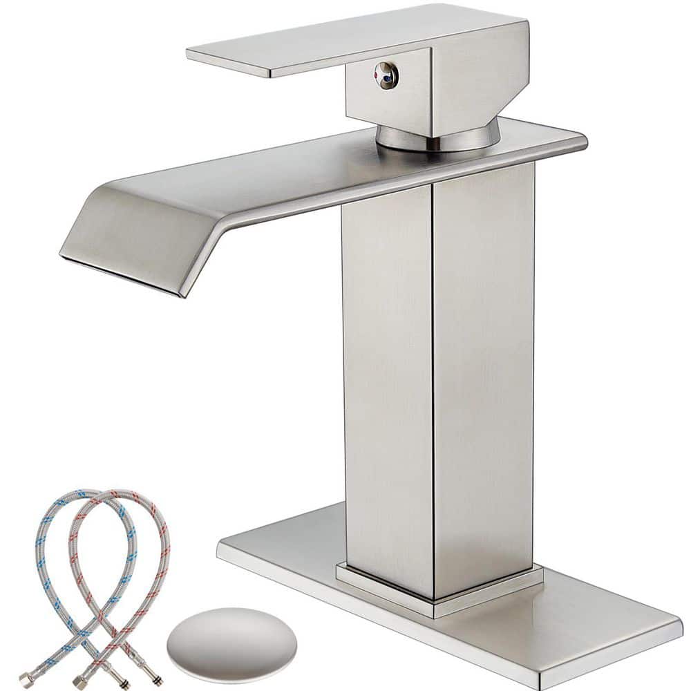 MTTCLE Single Handle Waterfll Spout Single Hole Bathroom Sink Faucet ...