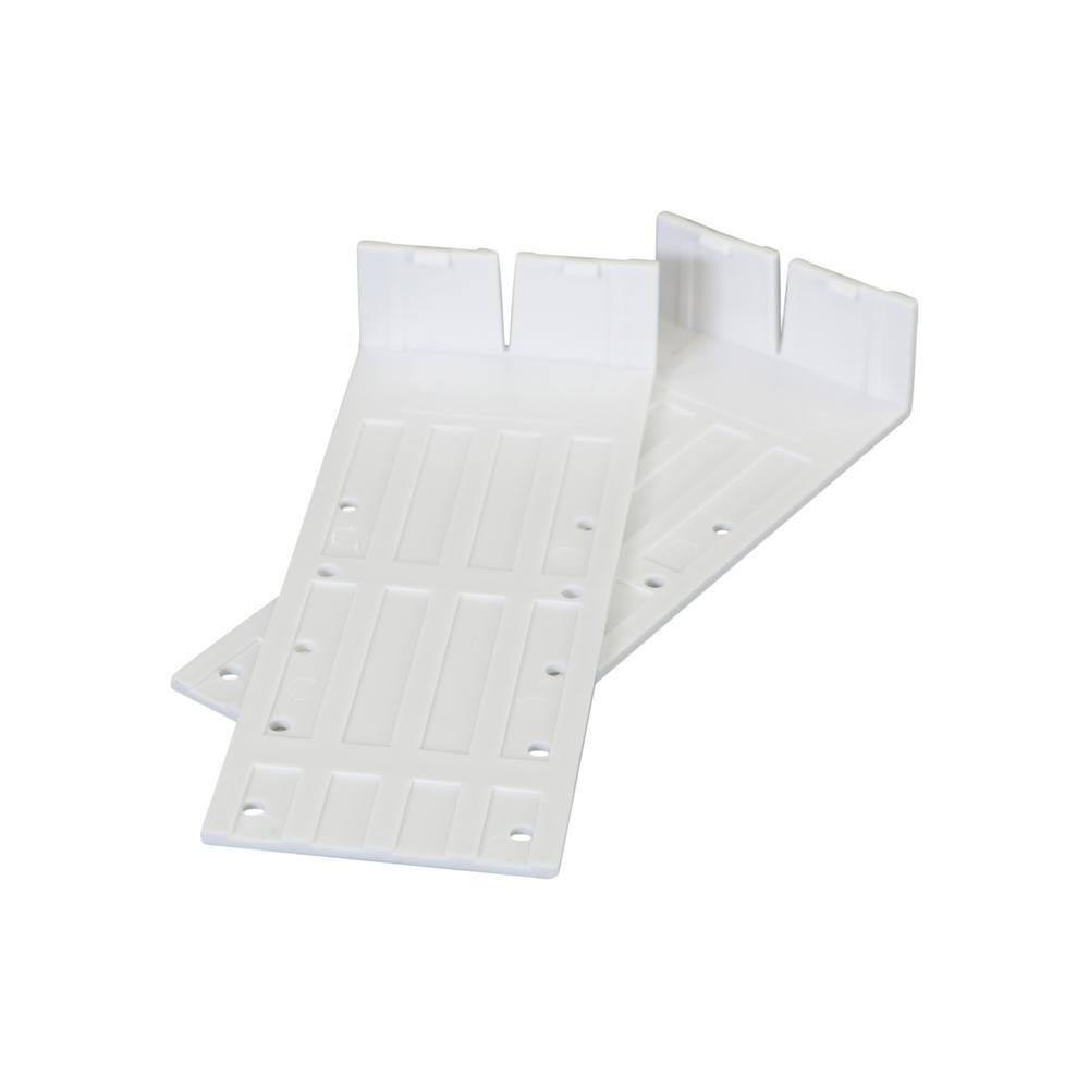 PLUMBFLEX 4 in. Mounting Brackets in White ABS Plastic for Supply ...