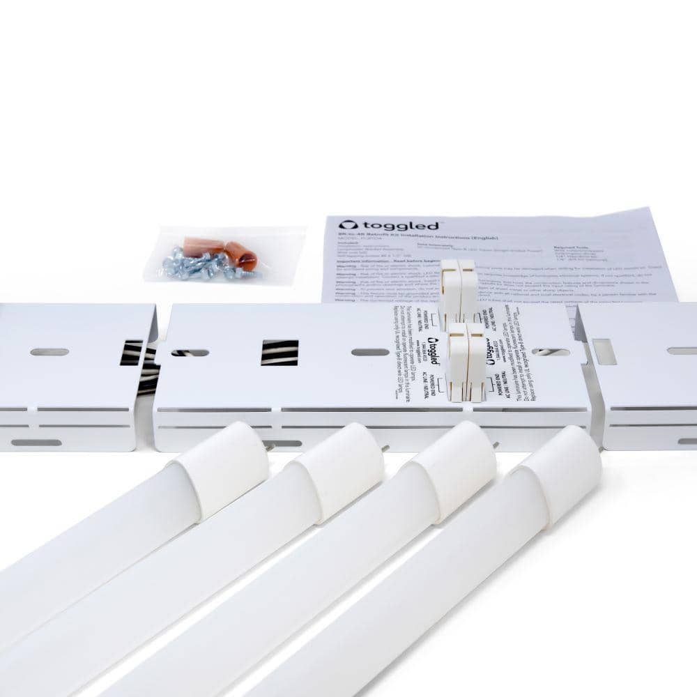 toggled 64-Watt 4 ft. Dimmable Linear LED Light Bulb Retrofit ...