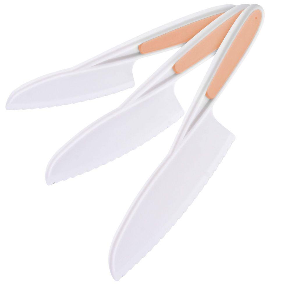 Zulay Kitchen 3-Piece Plastic Material Safety Knife Set for Kids ...