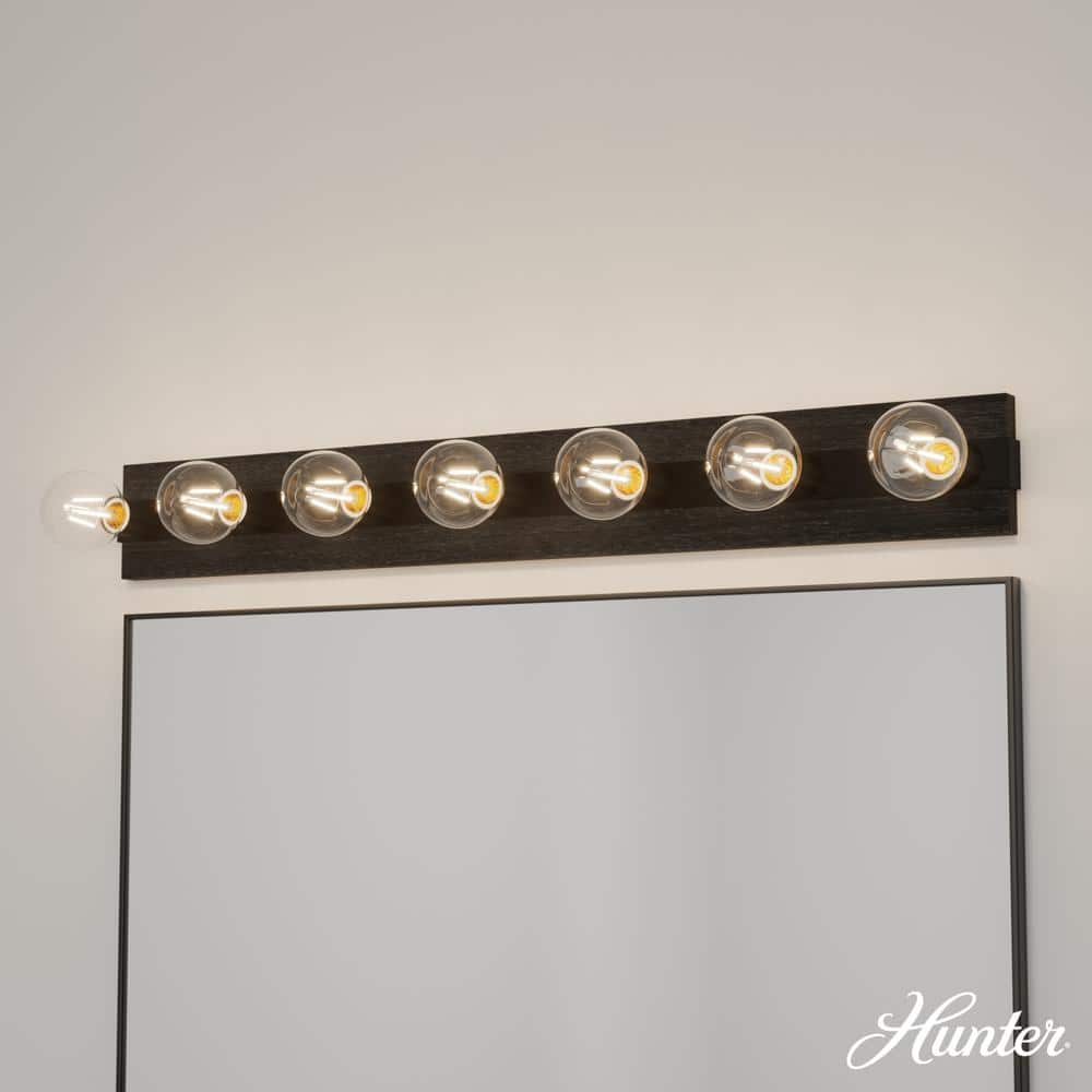Hunter Donelson 36.25 in. 7-Light Natural Iron Vanity Light 13053 - The ...