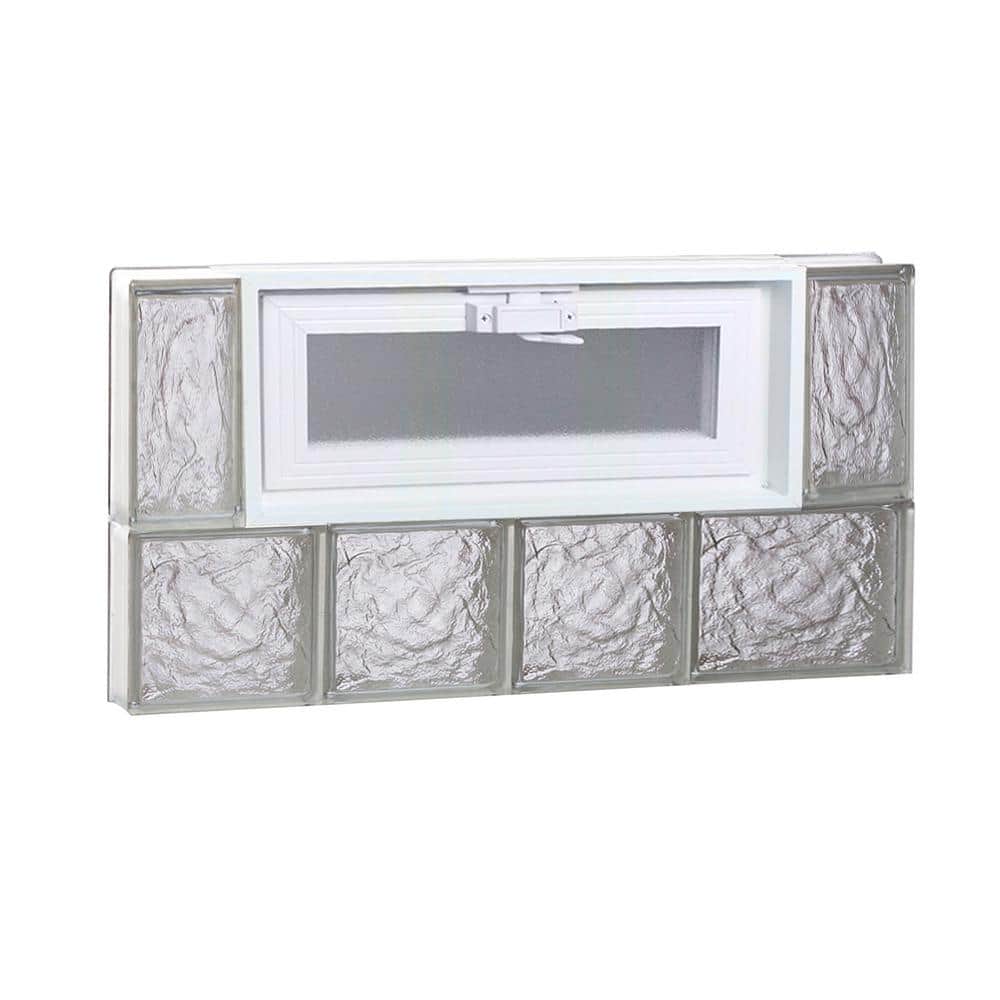 Clearly Secure 25 in. x 13.5 in. x 3.125 in. Frameless Ice Pattern ...
