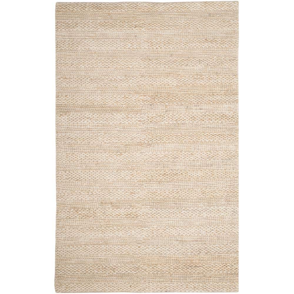 SAFAVIEH Natural Fiber Bleach 5 ft. x 8 ft. Solid Area Rug NF212D-5 ...